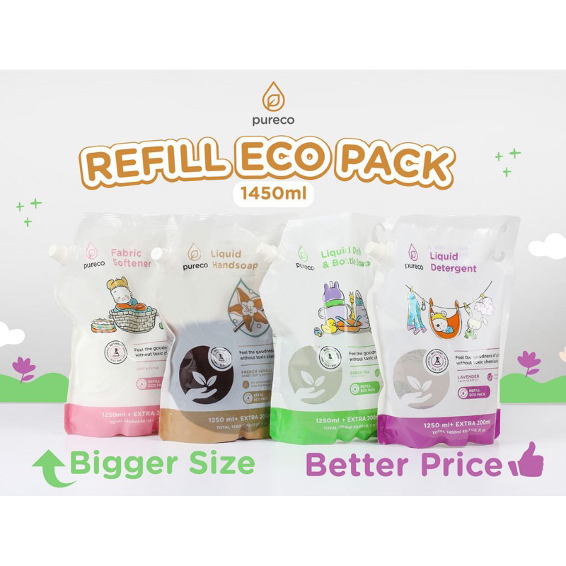 Jual Pureco Eco Pack Refill Liquid Detergent | Fabric Softener | Liquid ... Jual Pureco Eco Pack Refill Liquid Detergent | Fabric Softener | Liquid ...