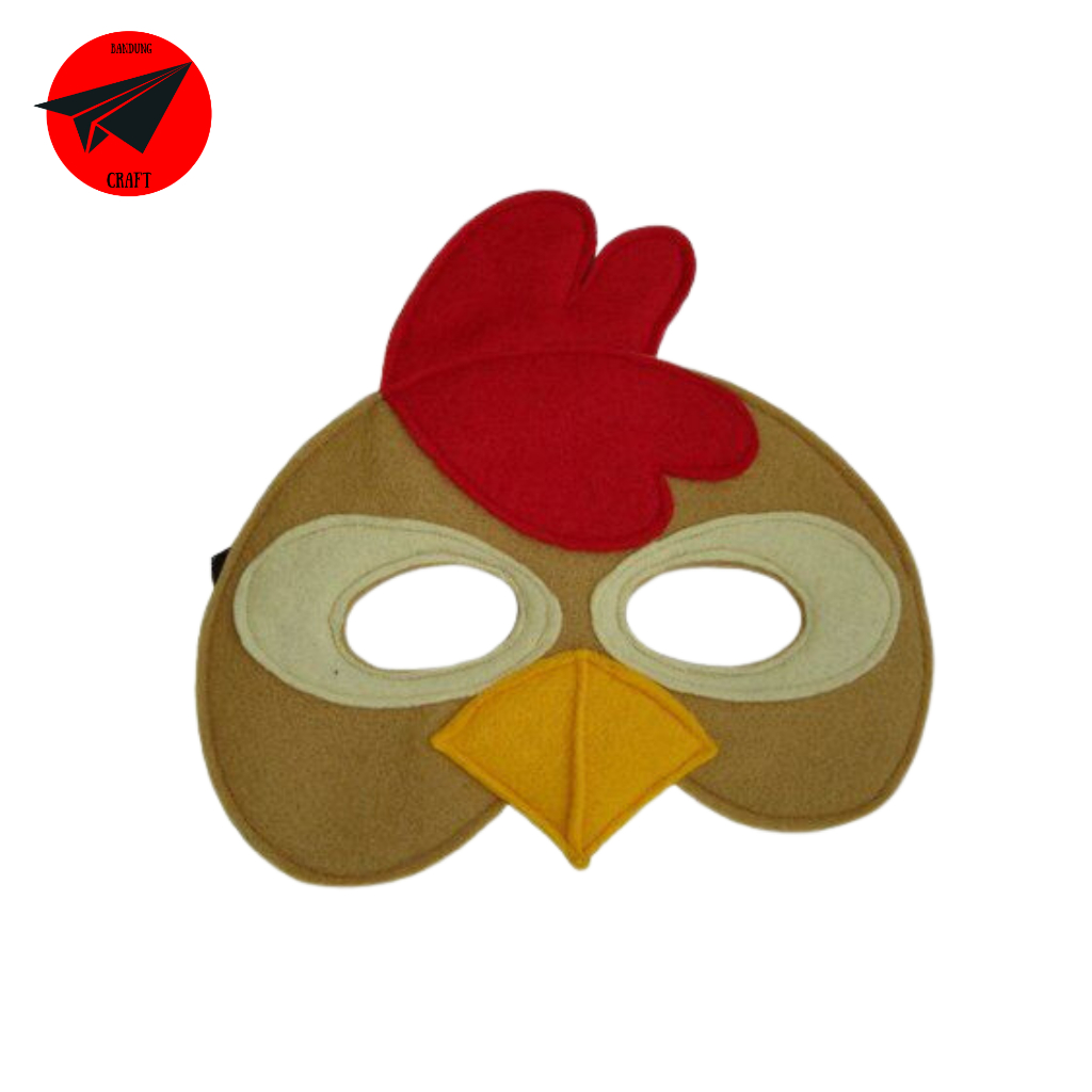 Jual bandungcraft chicken animal flannel mask topeng motif ayam ...
