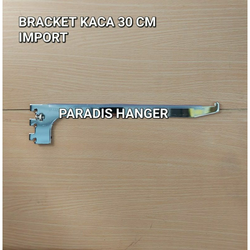 Jual Daun bracket kaca 30 cm (import) | Daun penyangga rak 30 cm | Siku ...