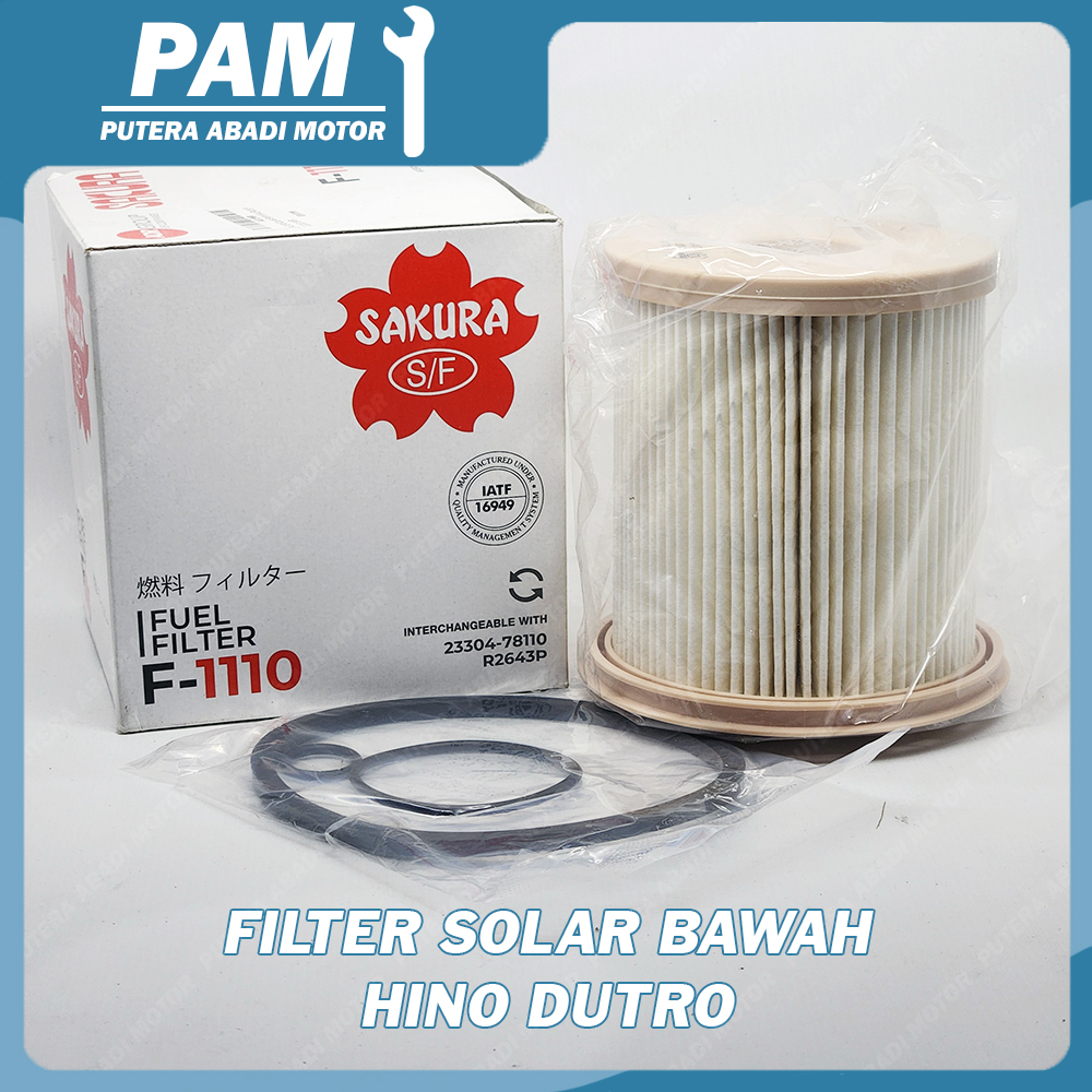 Jual Filter Solar Bawah Hino Dutro Sakura tipe F-1110 F 1110 Fuel ...