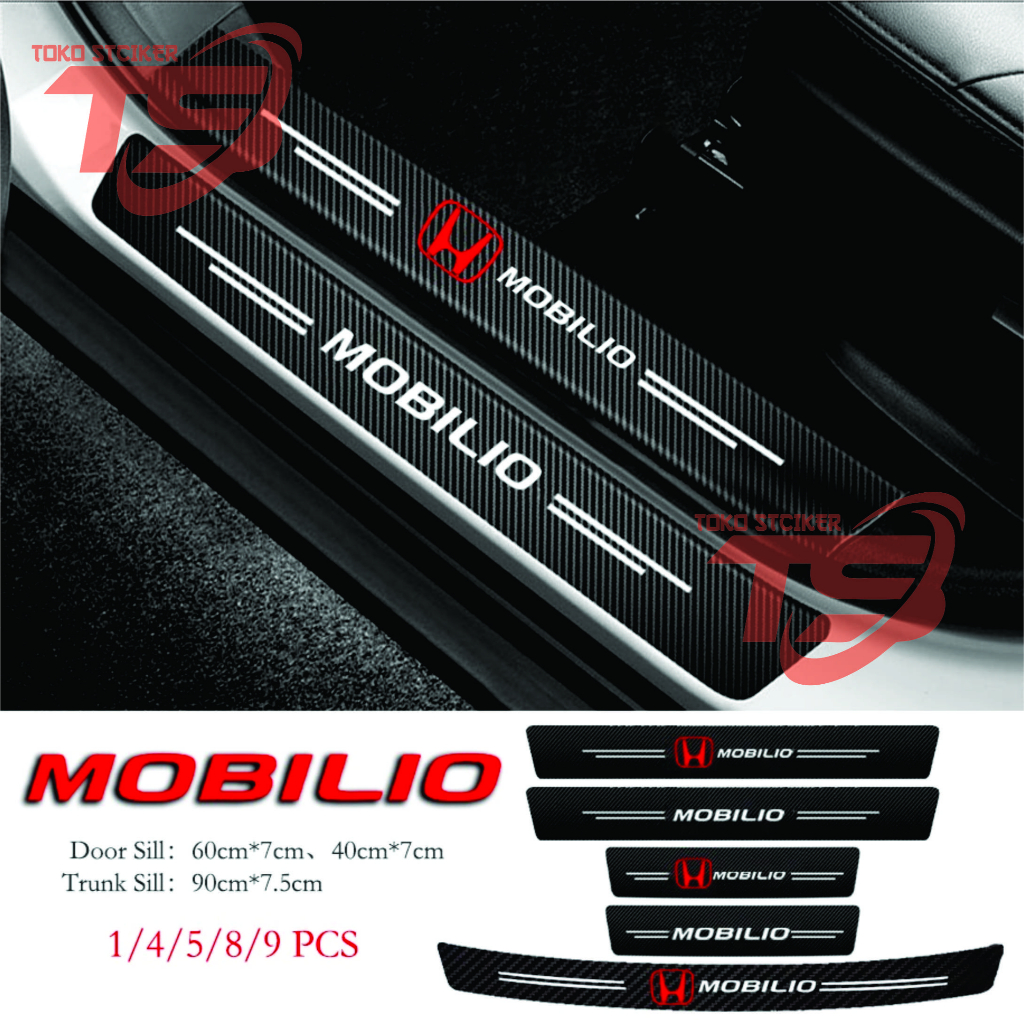 Jual 5pcs sticker sill plate carbon 3d mobil mobilio rs sticker karbon ...