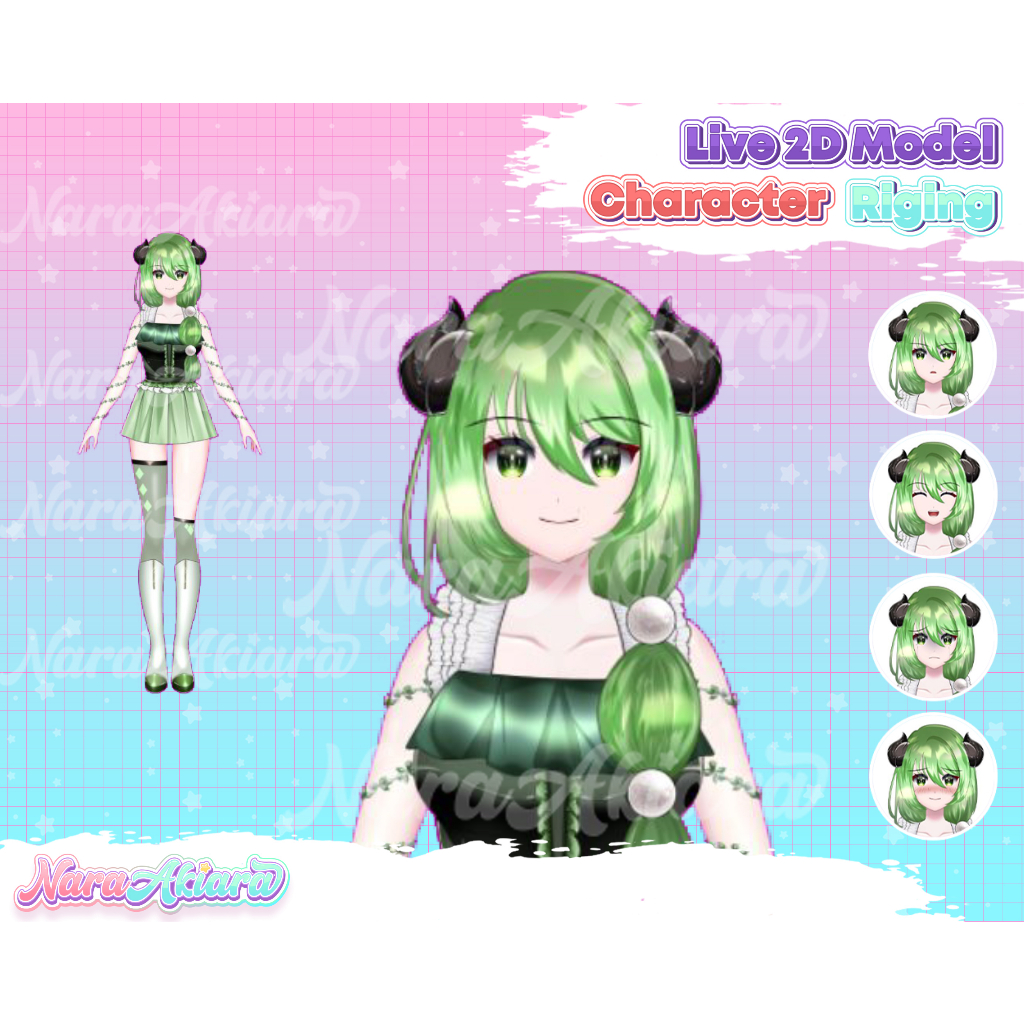 Jual Stream Anda Makin Unik dengan Karakter Anime Vtuber Model Live2d ...