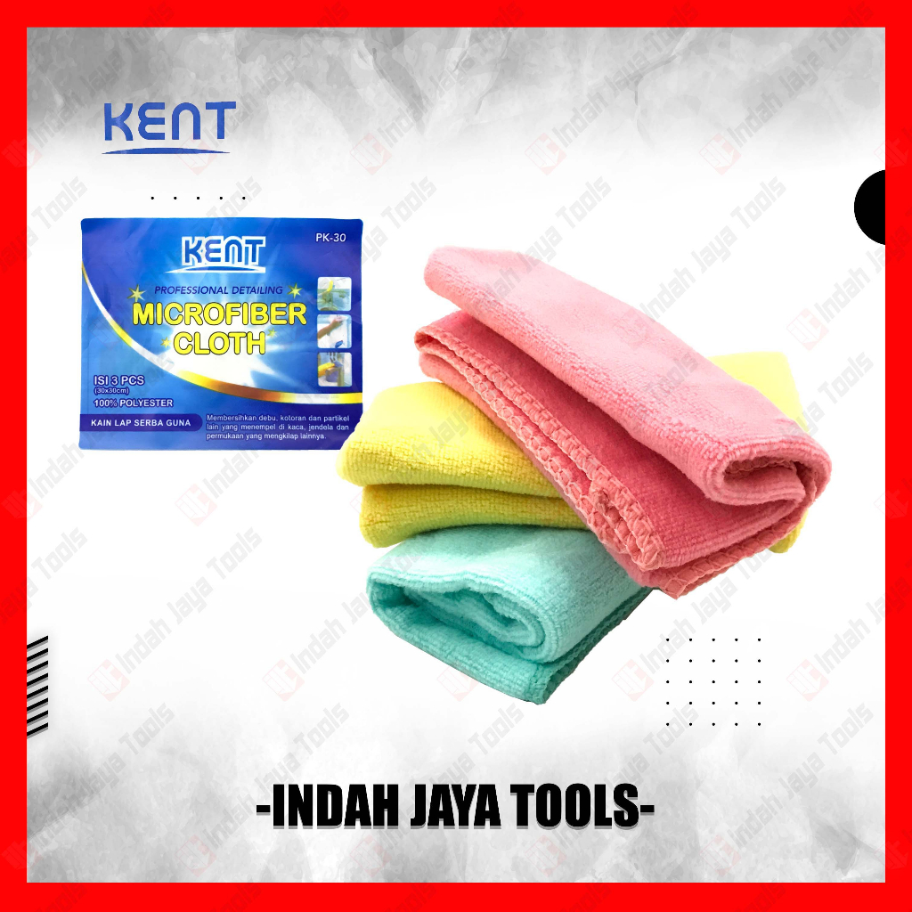 Jual KENT PK-30 Microfiber Cloth Set 3 Pcs - Kain Lap Serbaguna ...