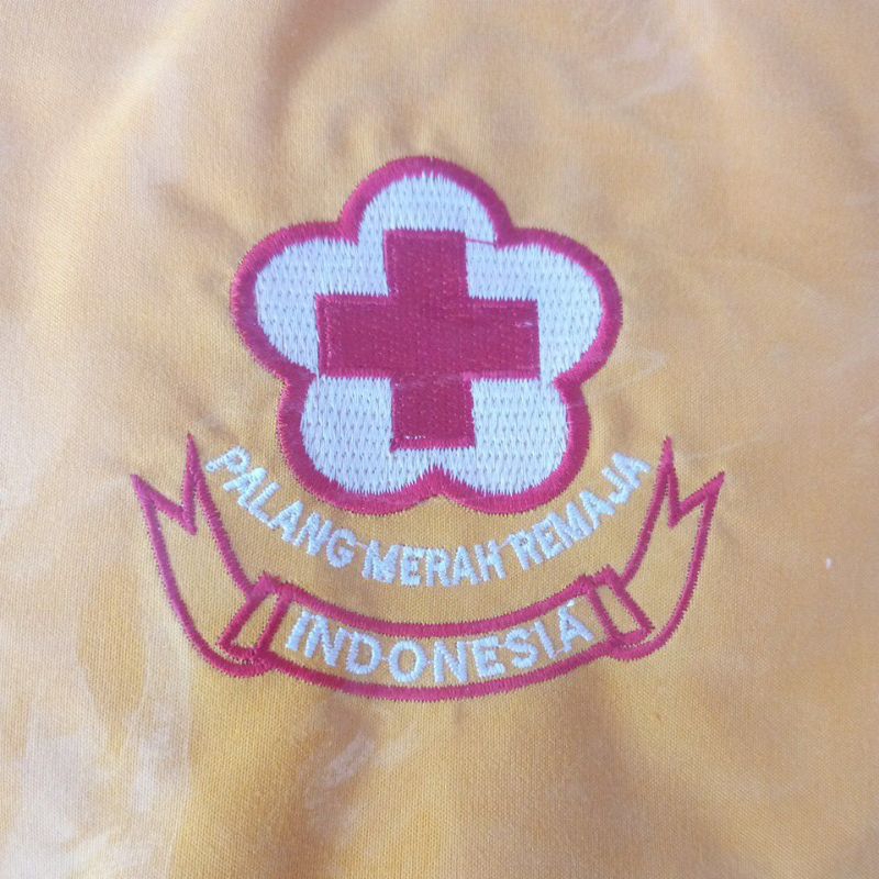 Jual Syal PMR kuning bordir logo standar | Shopee Indonesia