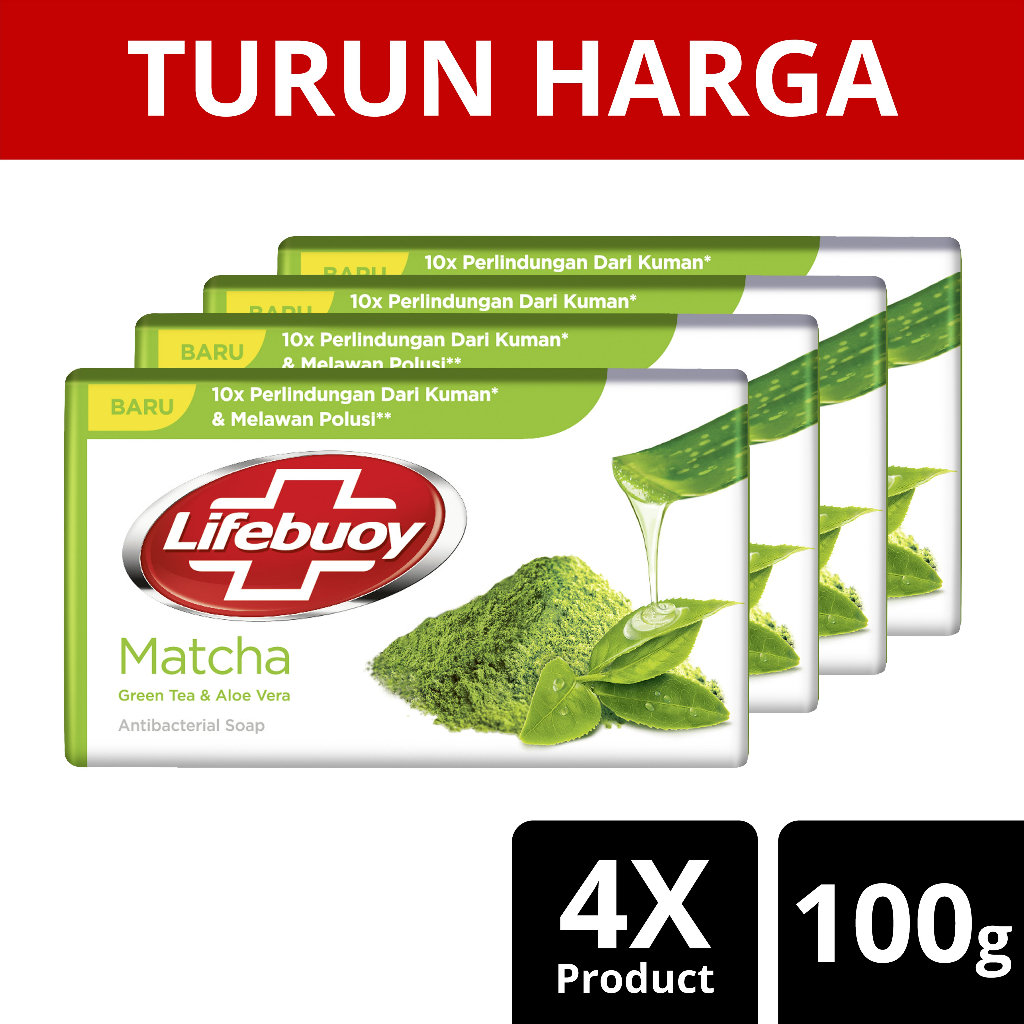 Jual Lifebuoy Sabun Mandi Batang Bar Soap Matcha green Tea 100G Isi ...