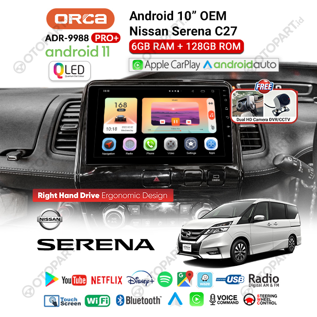 Jual Head Unit Android Auto CarPlay 10″ inch Nissan Serena C27 2019 ...