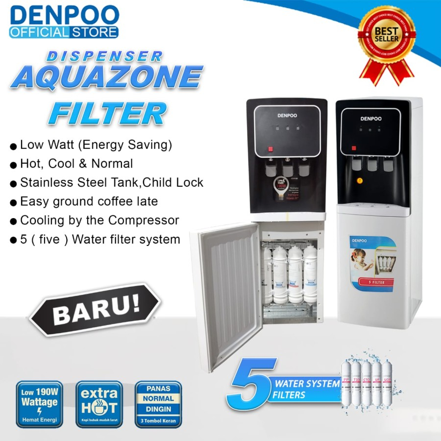 Jual Denpoo Dispenser Aquazone 5 Filter Tanpa Galon | Shopee Indonesia