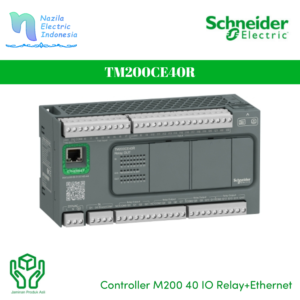 Jual Schneider Modicon TM200CE40R M200 40 I/O Relay Ethernet Original | Shopee Indonesia