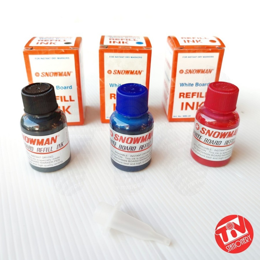 Jual Tinta Spidol Papan Tulis Snowman Whiteboard Refill Ink (WBI-20 ...