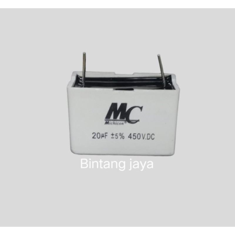Jual Capasitor fan kotak 20uf 450VDC kapasitor fan kawat Merk MC ...