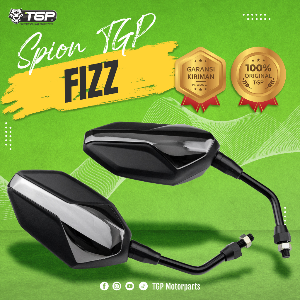 Jual Spion Motor Fizz TGP Black Krom Variasi Honda Beat FI Beat Street ...