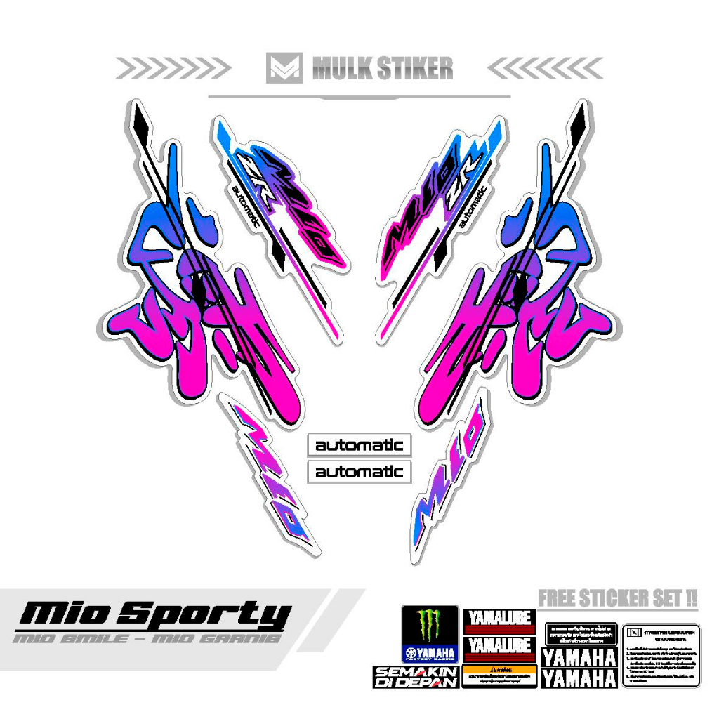 Jual STRIPING MIO SPORTY MOTIF 82 / STICKER MIO SMILE / STIKER URBAN ...