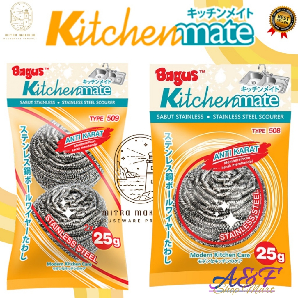 Jual Bagus Kitchen Mate Sabut Stainless | Shopee Indonesia