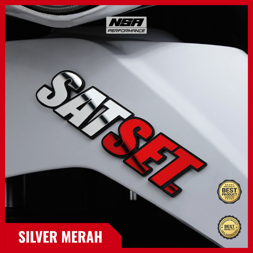 Jual NSA 1PCS EMBLEM SATSET STICKER KEREN TIMBUL EMBLEM MOTOR 3D ...