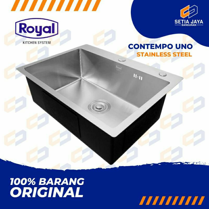 Jual Sink / Tempat / Bak Cuci Piring Royal Stainless Steel Contempo Uno ...