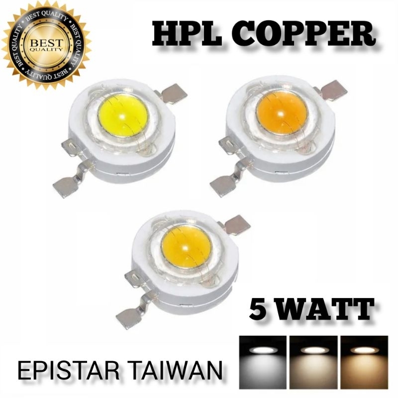 Jual EPISTAR High Power Led HPL 5W Biji Led Strawhat Gold Wire | Shopee ...