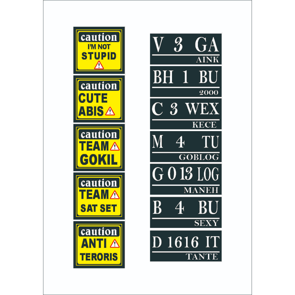Jual STICKER PACK RACING BAHAN VINYL MURAH , ANTI AIR, HEMAT N KEREN ...