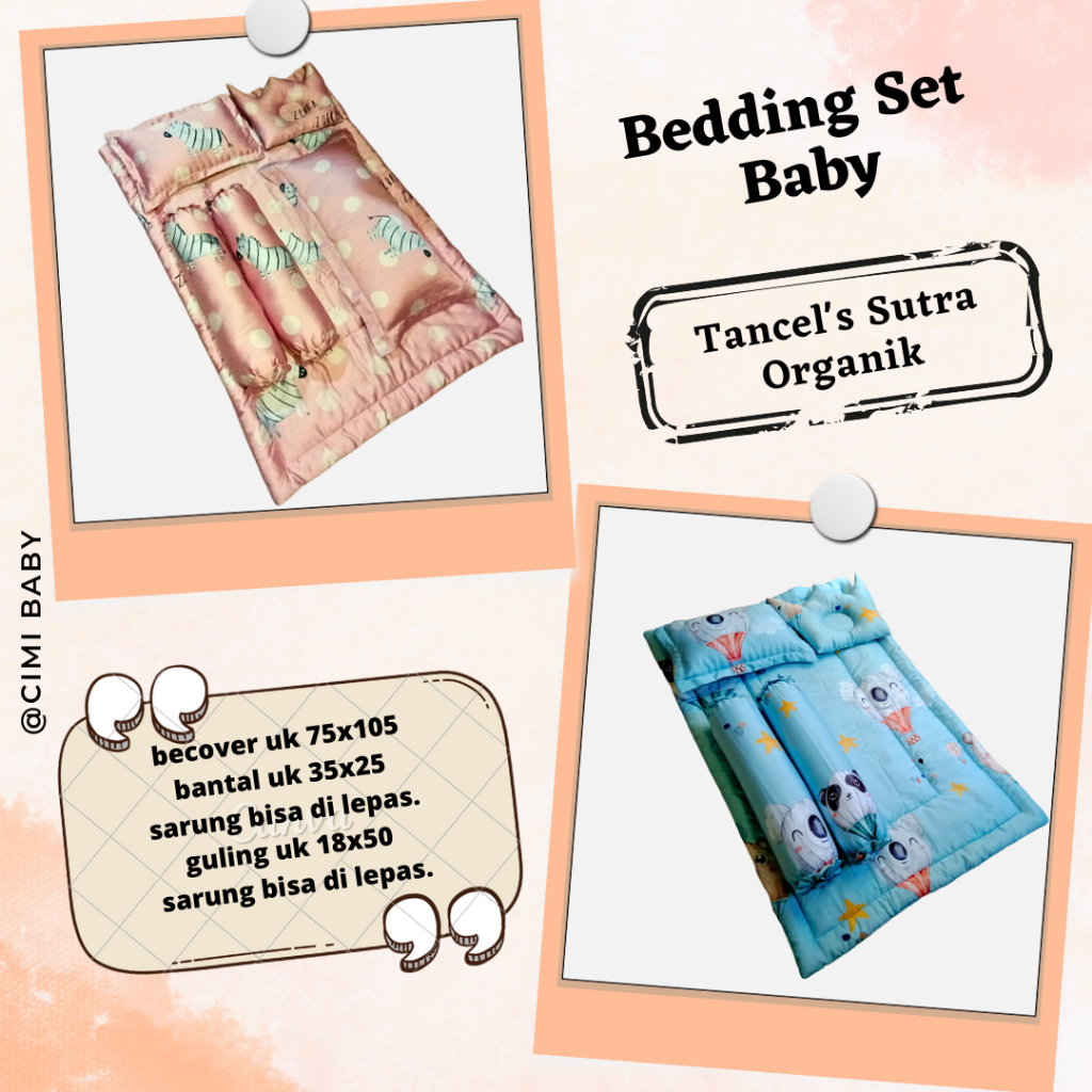 Jual Bedcover Bayi Bedding Set Baby Sutra Organic Isi Microfiber Dan ...