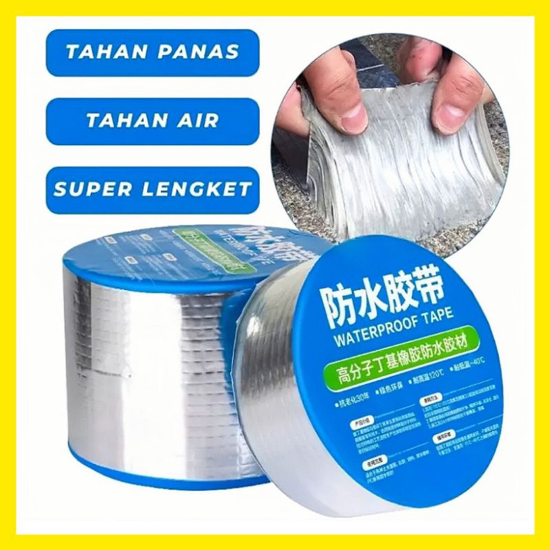 Jual lakban aluminium foil anti air anti bocor tahan panas flextape flex tape perekat anti bocor ...