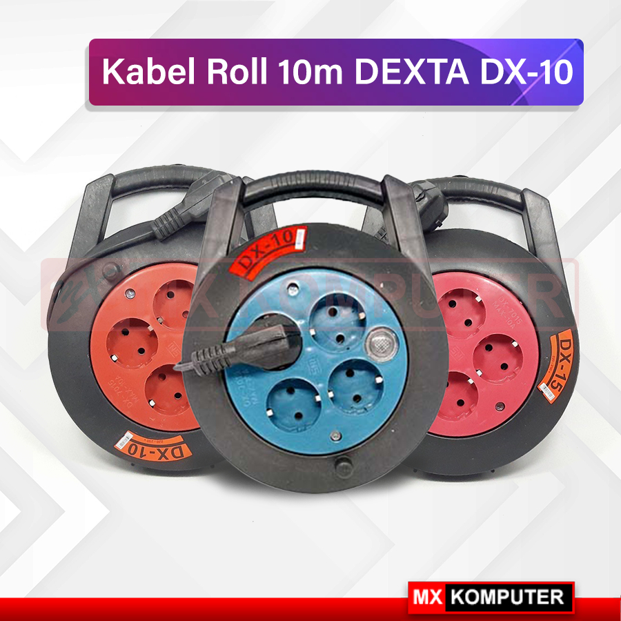 Jual Kabel Roll Box Warna DX-10 4 Lubang + Lampu Indikator DEXTA | Shopee Indonesia