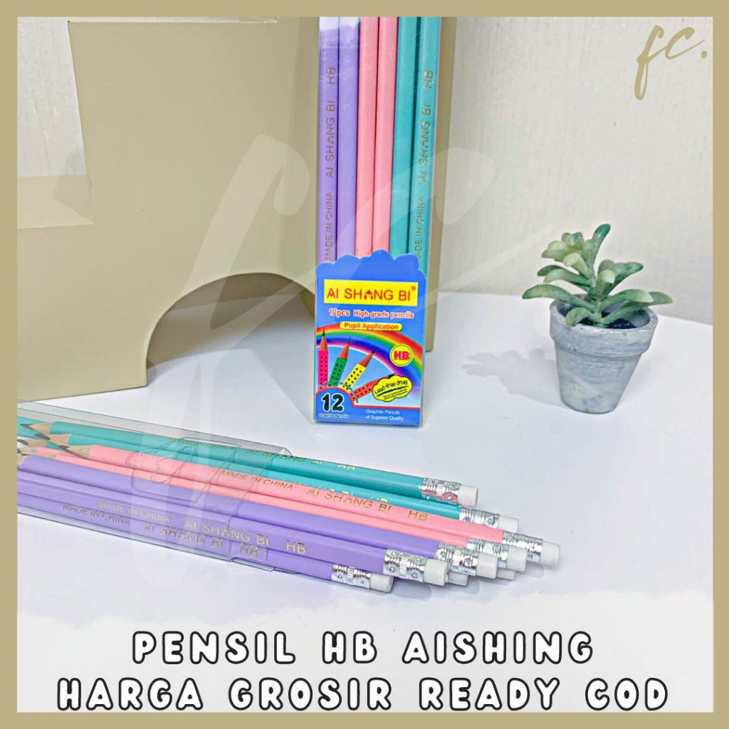 Jual Pensil Kayu Grafit / Wooden Pencil HB Merk Aishing Ai Shang Bi ...