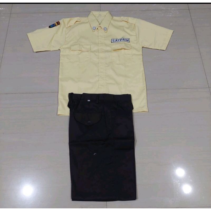 Jual seragam pdh satpam krem terbaru | Shopee Indonesia