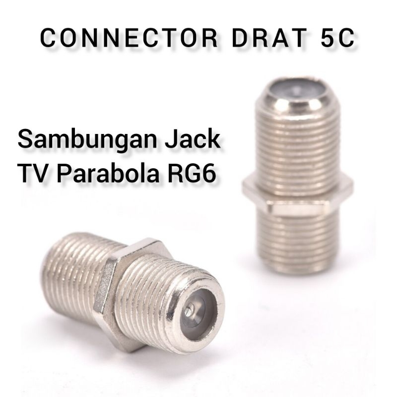 Jual Connector Coaxial F Type Konektor Sambungan I Drat 5C Jack ...