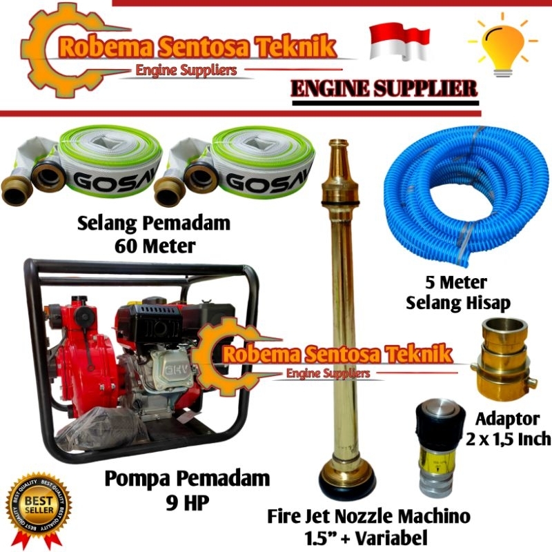 Jual Paket Jet Fire Nozzle Sprayet Pemadam Kebakaran Komplit Siap Pakai ...