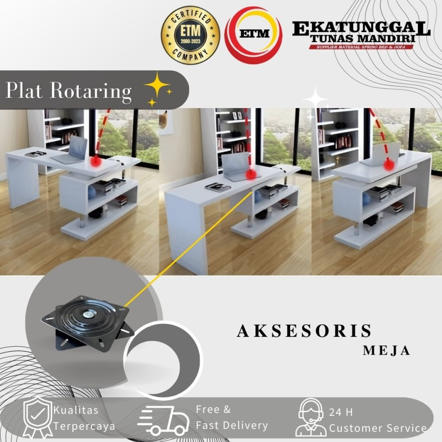 Jual Perlengkapan Meja Seat Swivel Plat Dudukan Meja Putar Bearing ...