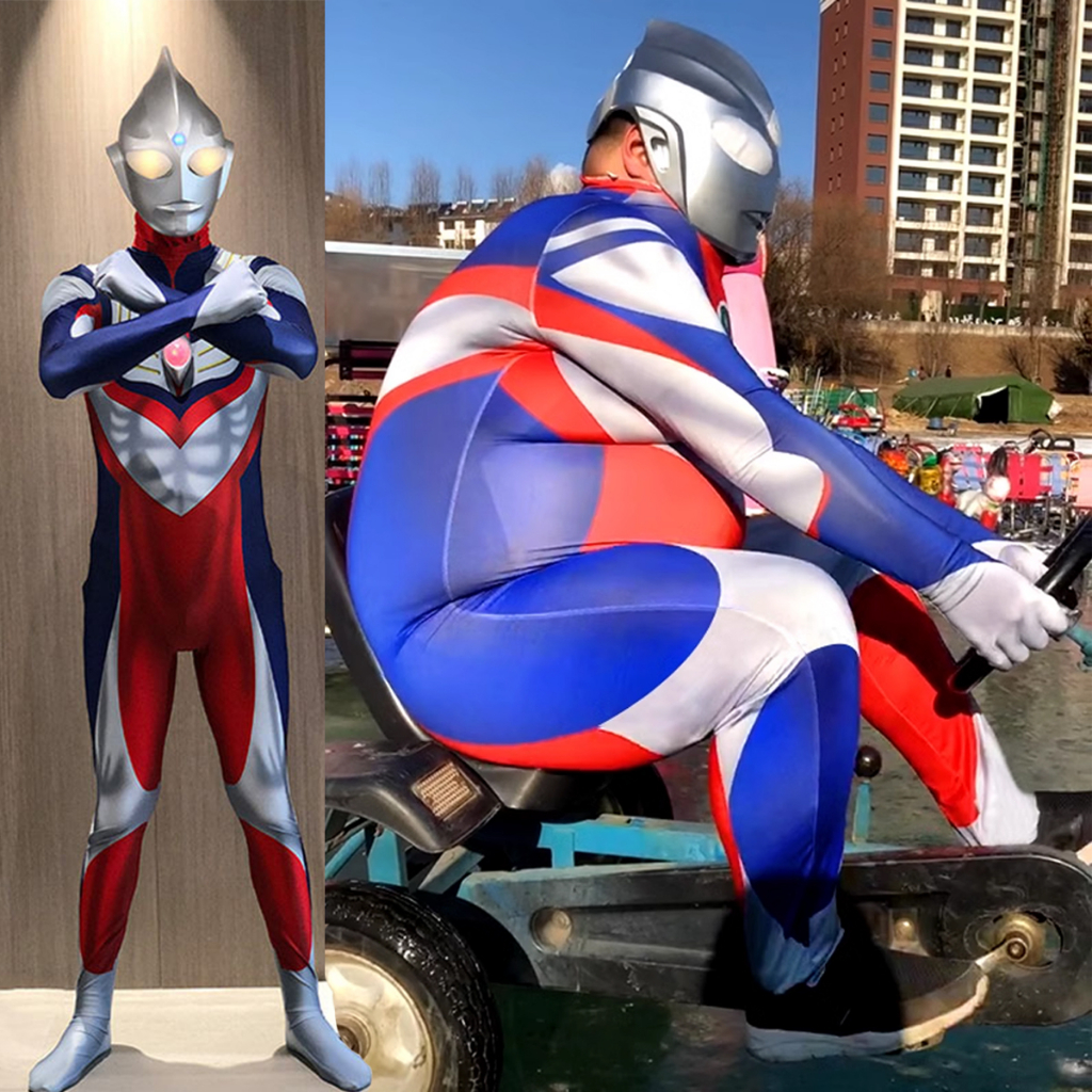 Jual XXXL plus ukuran kostum Ultraman untuk pria dan wanita/kostum ...