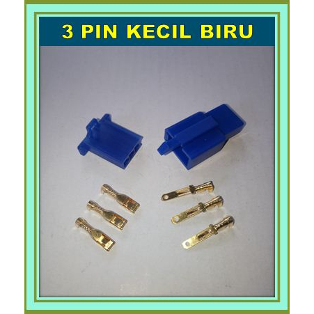 Jual SOKET KABEL 3 PIN SKUN KECIL BIRU / SOCKET KABEL 3 PIN SKUN KECIL ...