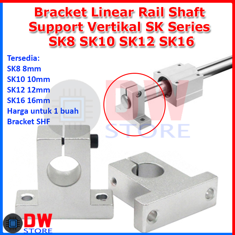 Jual Bracket Liniear Rail Support Vertikal SK SK8 SK10 SK12 SK13 SK16 ...