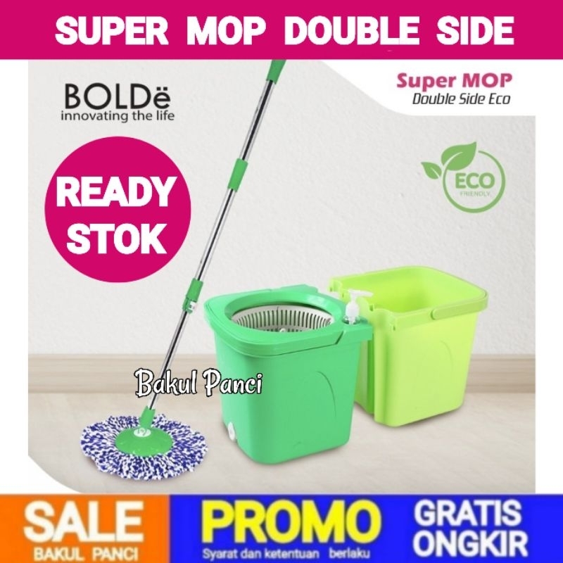 Jual BOLDe ALAT PEL SUPER MOP DOUBLE SIDE ECO - MAGIC MOP MODERN WONDER ...