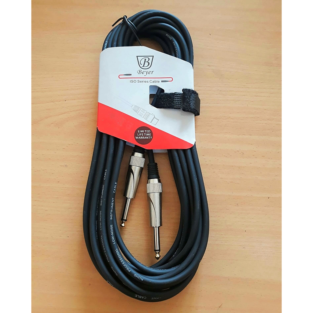 Jual Kabel Instrumen Gitar/Bass/Keyboard Beyer 10-meter ISO100LU10 ...