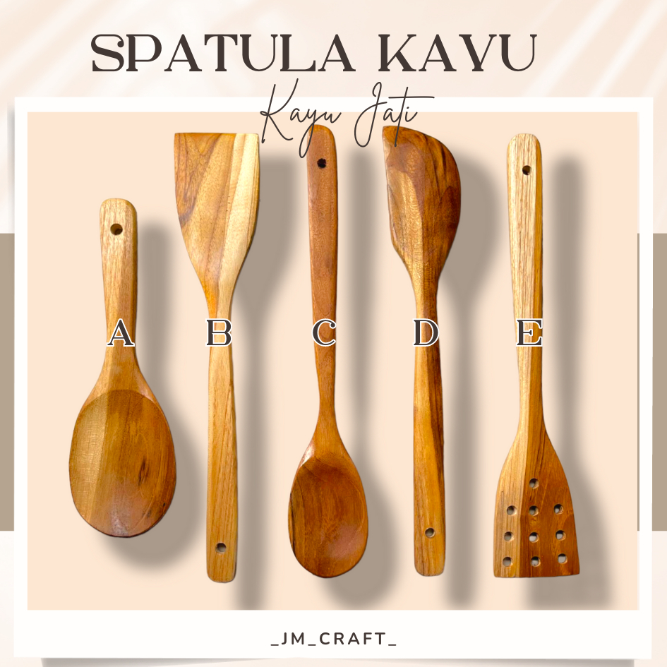 Jual [JM Craft] Sutil / Spatula / Sendok / Sodet Kayu Jati | Shopee ...
