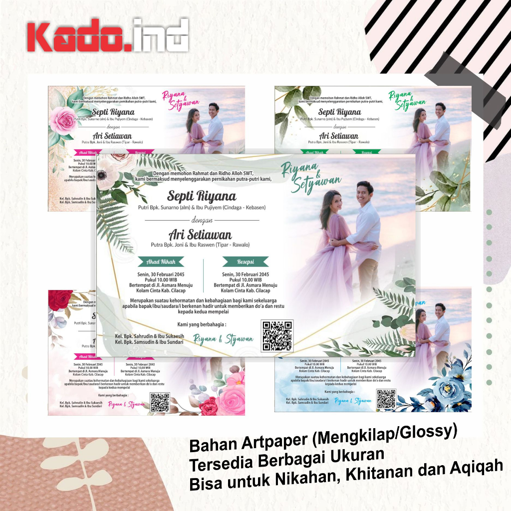 Jual cetak Undangan pernikahan Glossy mengkilap - Undangan Besek ...