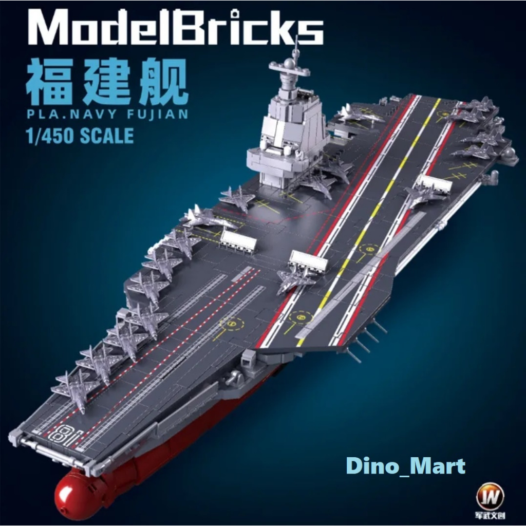 Jual Sluban Model Bricks Aircraft Carrier Fujian Navy Military ...