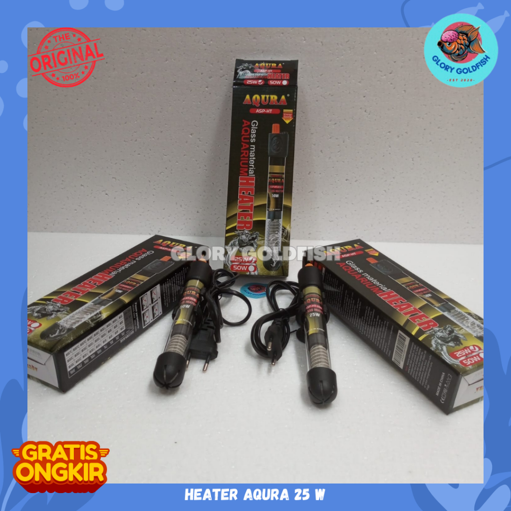 Jual HEATER AQUARIUM AQURA HT 25W ALAT PEMANAS PENGHANGAT AQUARIUM ...