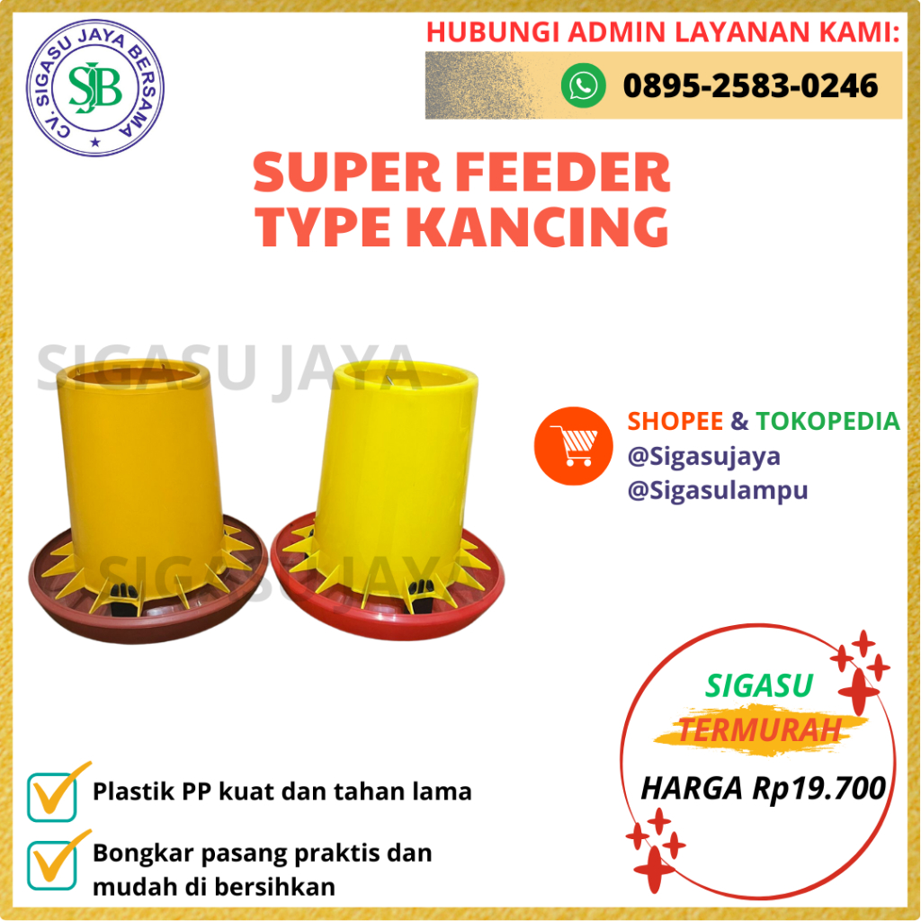 Jual Super feeder Spf Tempat makan ayam broiler type putar new | Shopee Indonesia