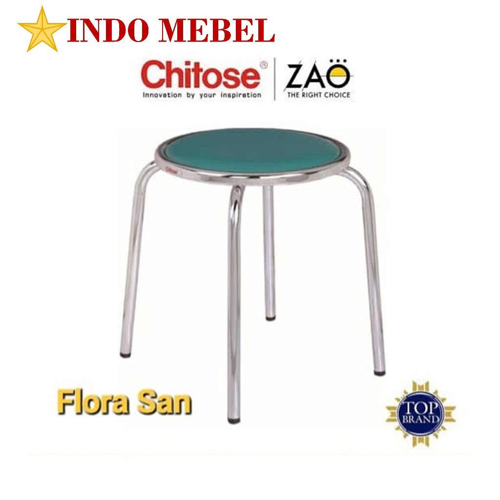 Jual kursi bundar/kursi stool / stopl chair / bangku besi chrome ...
