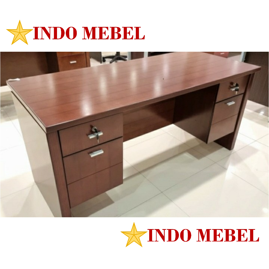 Jual Meja Tulis Kantor / Meja Kerja Direktur 1 Biro Kayu At Home ...