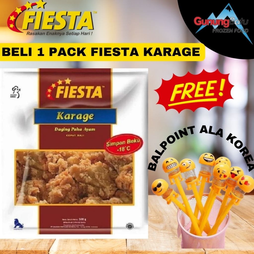 Jual FIESTA MITRA KARAGE, SPICY WING DAN CRISPY BUBBLE 500GR | Shopee ...