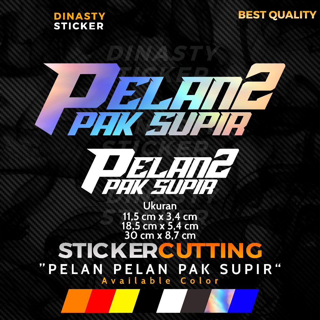 Jual STICKER STIKER CUTTING PELAN PELAN PAK SUPIR VIRAL FYP | Shopee ...