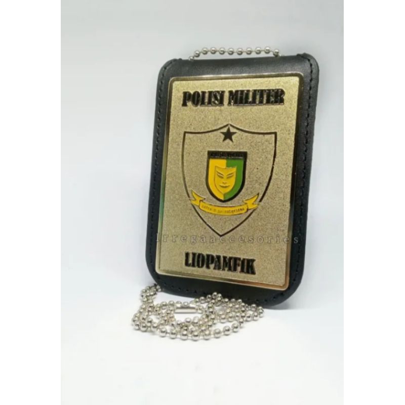 Jual LIDPAMFIK DOMPET KTA LENCANA / ID CARD LENCANA POLISI MILITER ...