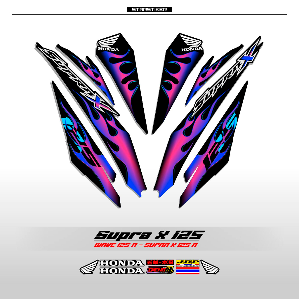 Jual STRIPING SUPRA X 125 R NEW 1 / STIKER SUPRA X 125 FI / STICKER ...