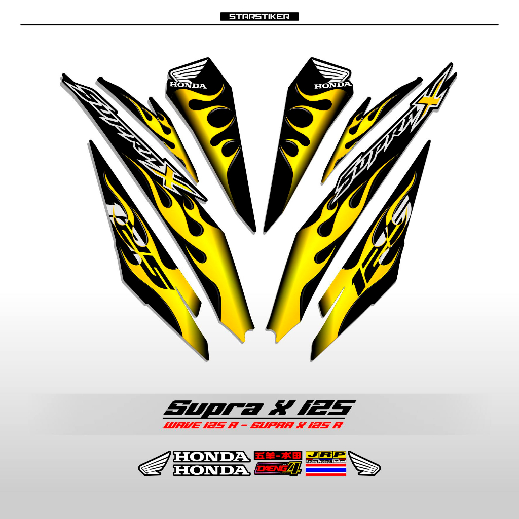 Jual STRIPING SUPRA X 125 R NEW 2 / STIKER SUPRA X 125 FI / STICKER ...