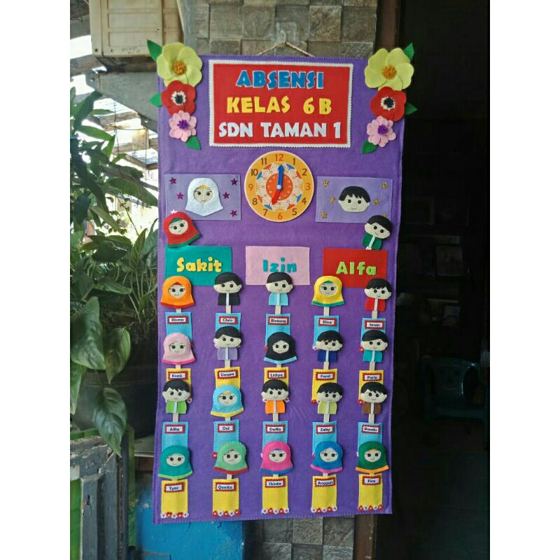Jual absensi kelas max 30 siswa hiasan dinding | Shopee Indonesia