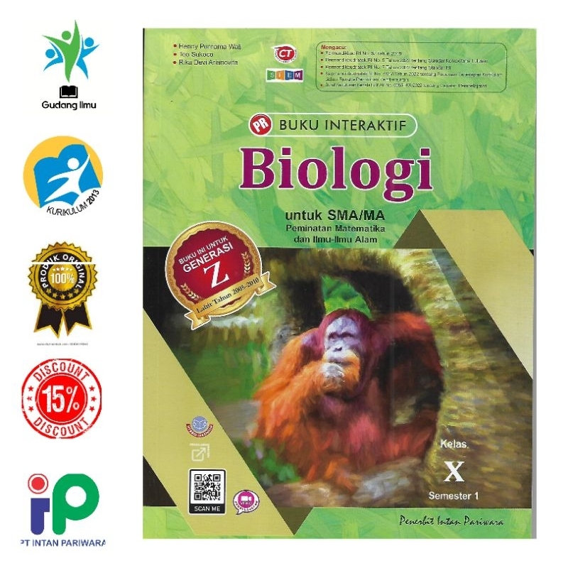 Jual Buku Pr/Lks Biologi K13 SMA/MA Kelas 10/X Semester 1 Intan pariwara Tahun 2023 | Shopee ...