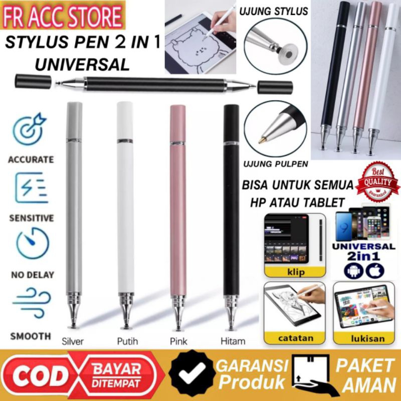 Jual Stylus Pen Universal Android IOS New Stylus Pen 2in1 Pulpen Hp ...