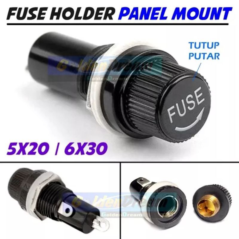 Jual Kotak sekring tipe Panel Mount (bentuk lilin) dengan tutup putar ...